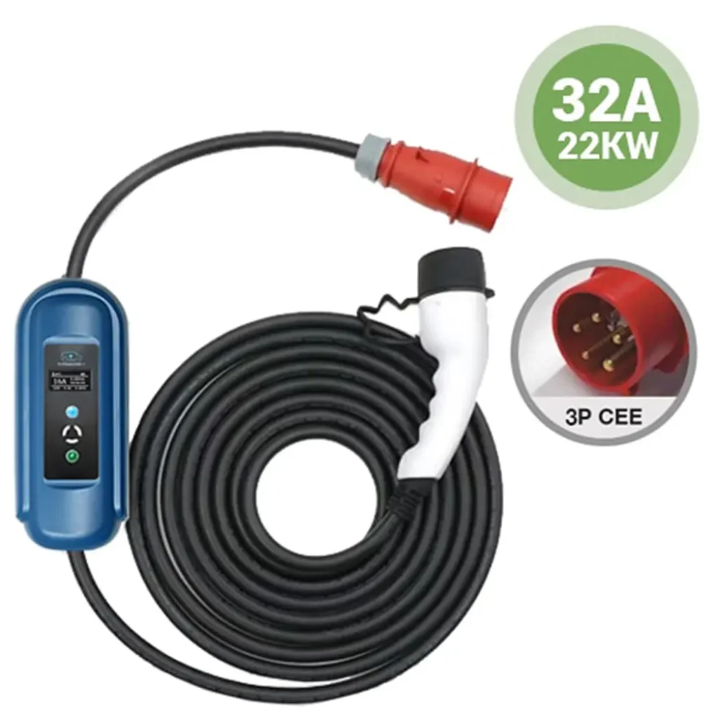 Suzuki 3-phasiges 32-A-CEE-Ladegerät mit rotem Stecker für 32-A-22-kW ...